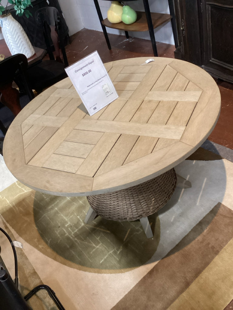 Watermark Living Wicker Round Dining Table 48" R CAU3P322