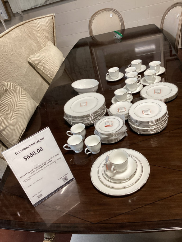 Lenox Federal Platinum China/ set of 12 (5 pc place settings ) 60 pieces