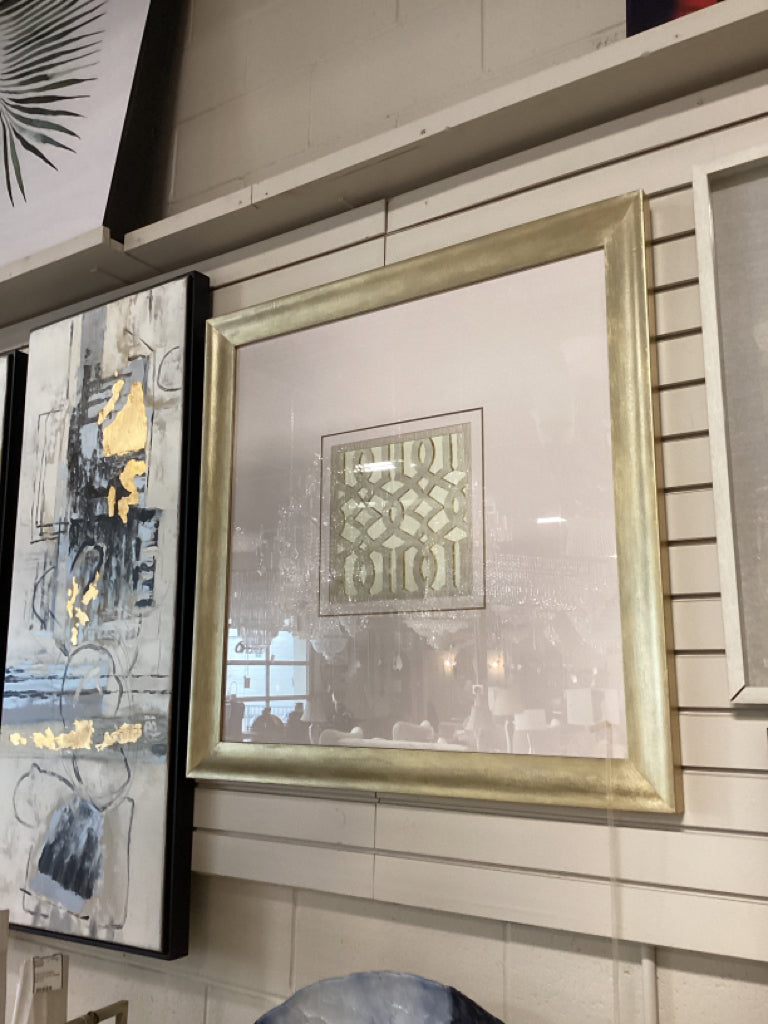 Art / Paragon guilded lattice in gold frame 30 x 30